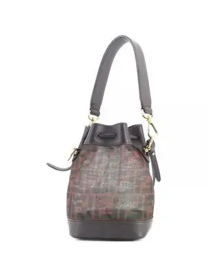 Fendi Mon Tresor Zucca Mesh With Leather Mini Bucket Bag