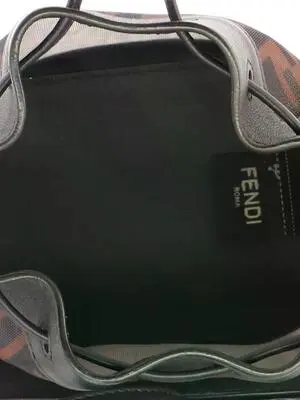 Fendi Mon Tresor Zucca Mesh With Leather Mini Bucket Bag