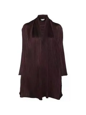 Issey Miyake 2000s Pleated Cardigan - Brown
