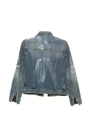 Dolce & Gabbana 2000s Distressed Bleached Denim Jacket