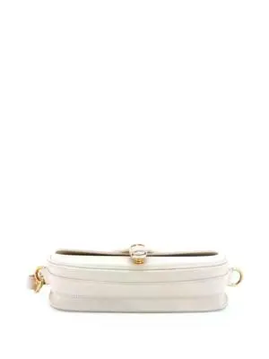 Dior Bobby Flap Leather East West Crossbody Bag - White