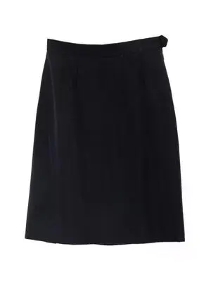 Saint Laurent 1980s Pleated Button-fastening Skirt