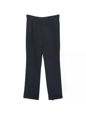 ROMEO GIGLI 1990s Pleated Turn-up Trousers - Black