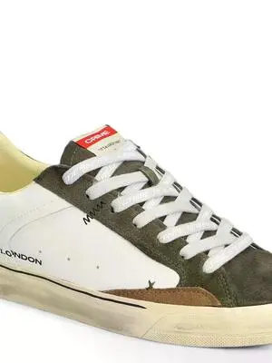 CRIME LONDON Deconstructed Distressed-effect Panelled Sneakers