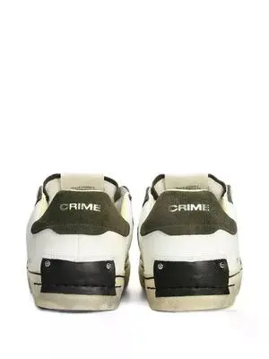 CRIME LONDON Deconstructed Distressed-effect Panelled Sneakers