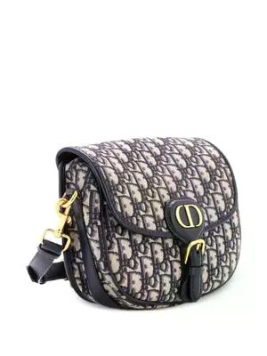 Dior Bobby Flap Bag Oblique Canvas Medium Crossbody Bag - Blue