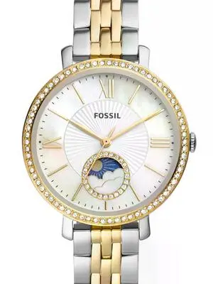 Fossil Jacqueline Crystal Bezel 36mm Watch - White