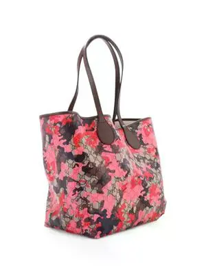 Gucci Gg Open Gg Camouflage Coated Canvas Large Tote Bag