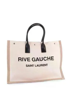 Saint Laurent Rive Gauche Shopper Canvas Large Tote Bag