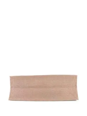 Saint Laurent Rive Gauche Canvas Large Tote Bag - Neutrals