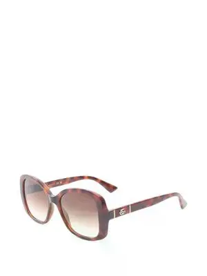 Gucci 2020s Tortoiseshell-effect Sunglasses - Brown