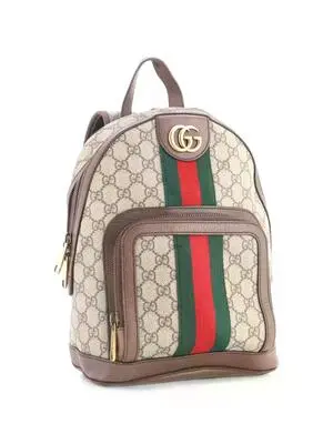 Gucci Ophidia Gg Coated Canvas And Leather Small Backpack