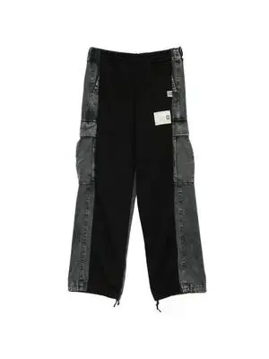 Mihara Yasuhiro Combined Sweat Military Pants - Black