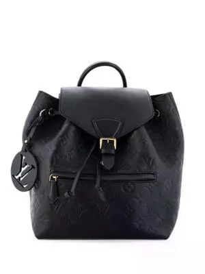 LOUIS VUITTON Montsouris Nm Monogram Empreinte Leather Pm Backpack - Black