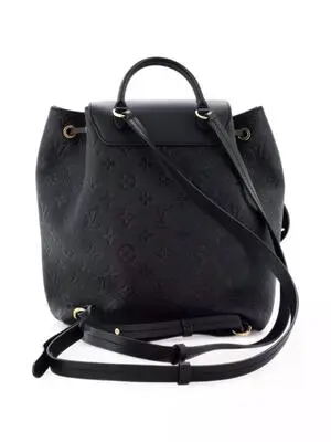LOUIS VUITTON Montsouris Nm Monogram Empreinte Leather Pm Backpack - Black