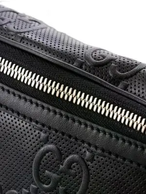 Gucci Gg Embossed Perforated Leather Belt Bag