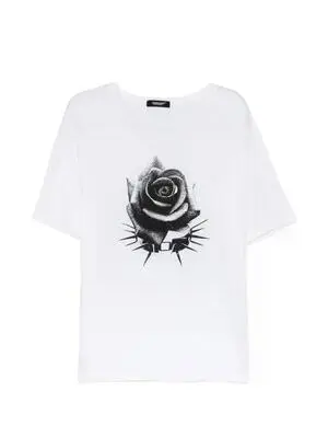 Undercover Rose Print T-shirt - White