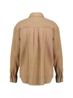 120% Lino Long-sleeve Button-up Shirt - Brown
