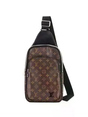 LOUIS VUITTON Avenue Sling Bag Nm Macassar Monogram Canvas Crossbody Bag - Brown