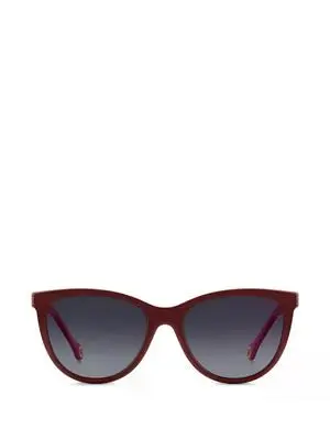 Carolina Herrera Burgundy Cat-eye Clip-on Sunglasses