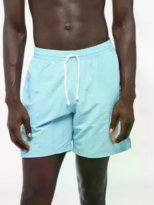 Nike Logo-print Drawstring Swim Shorts - Blue