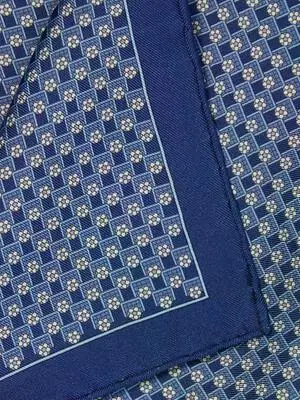 FERRAGAMO Tournament-print Silk Pocket Square Citymatch Capsule
