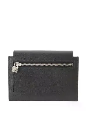 Hermès 2021 Veau Madame Kelly Pocket Compact Wallet Coin Pouch - Black