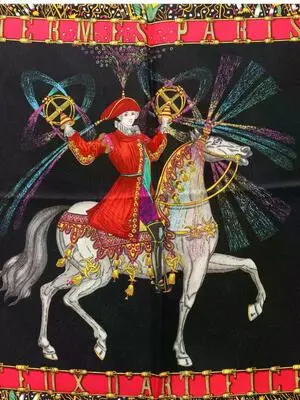 Hermès 2010s Fireworks Silk Scarf
