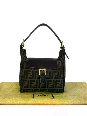 Fendi 2000-2010 Zucca Canvas Shoulder Bag - Brown