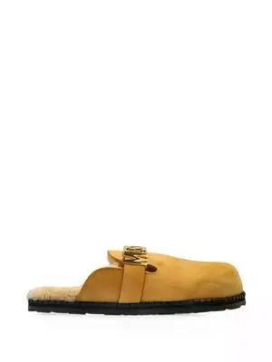 Moschino Logo-plaque Shearling-lined Mules