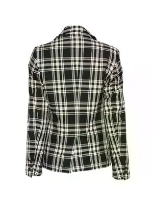 Comme Des Garçons Check Single-breasted Blazer - Black