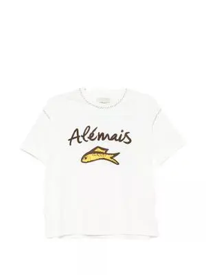 ALEMAIS Logo-embroidered Cuffed T-shirt