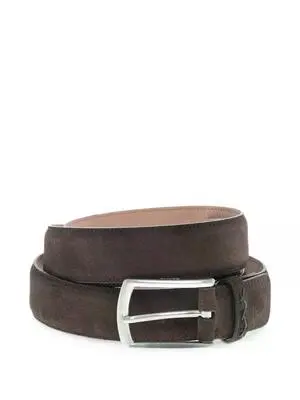 Zegna Suede Buckle-fastening Belt - Brown