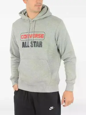 CONVERSE Logo-print Hoodie - Grey