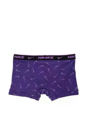 Nike Logo-waistband Stretch-cotton Trunks - Purple