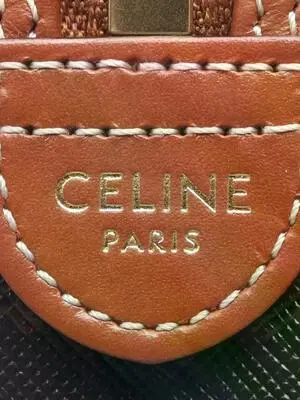 Celine 2015-2026 Small Triomphe Coated Canvas Boston Bag Satchel