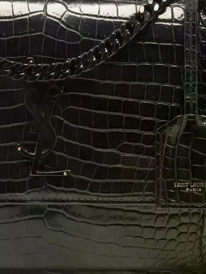 Saint Laurent Medium Sunset Crocodile-embossed Shoulder Bag