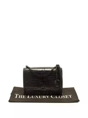 Saint Laurent Medium Sunset Crocodile-embossed Shoulder Bag