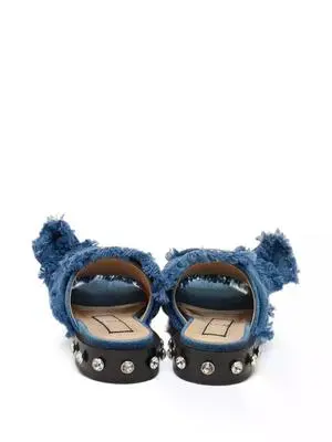 N°21 Knot-detail Denim Flat Sandals