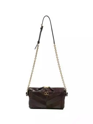 Valentino Garavani Panthea Small Shoulder Bag In Suede And Nappa Leather