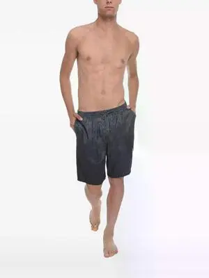 Nike Boxer Grid-print Logo-print Swim Trunks