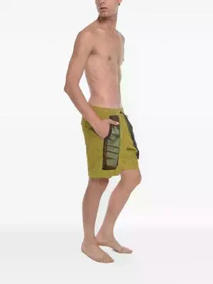 Nike Mesh-pocket Drawstring Swim Shorts - Green