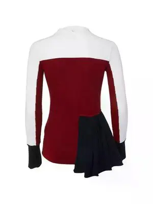 Sportmax Pleated-detail Knit Top - Red