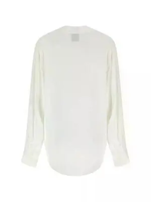 NUDE Asymmetrical-hem V-neck Blouse