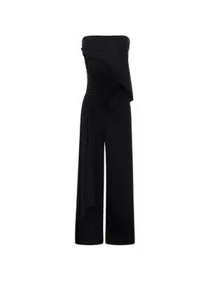 LANVIN Draped Crepe Jersey Jumpsuit