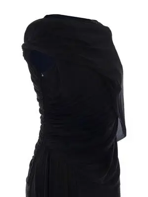 LANVIN Draped Crepe Jersey Jumpsuit