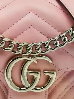 Gucci Gg Marmont Matelassé Shoulder Bag - Pink
