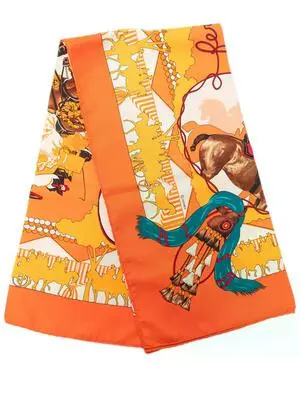 Hermès 1990-2010 Feria De Sevilla Silk Scarf 90 Scarves - Orange