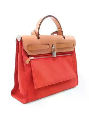 Hermès 2017 Herbag Zip Pm Tote Bag - Red