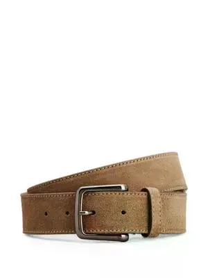 TOD'S Suede Buckle-fastening Belt - Neutrals